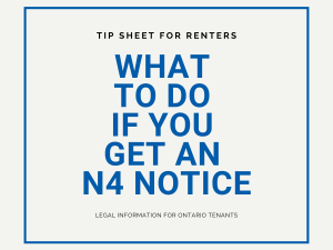 What to do if you get an N4 notice - Advocacy Centre for Tenants ...